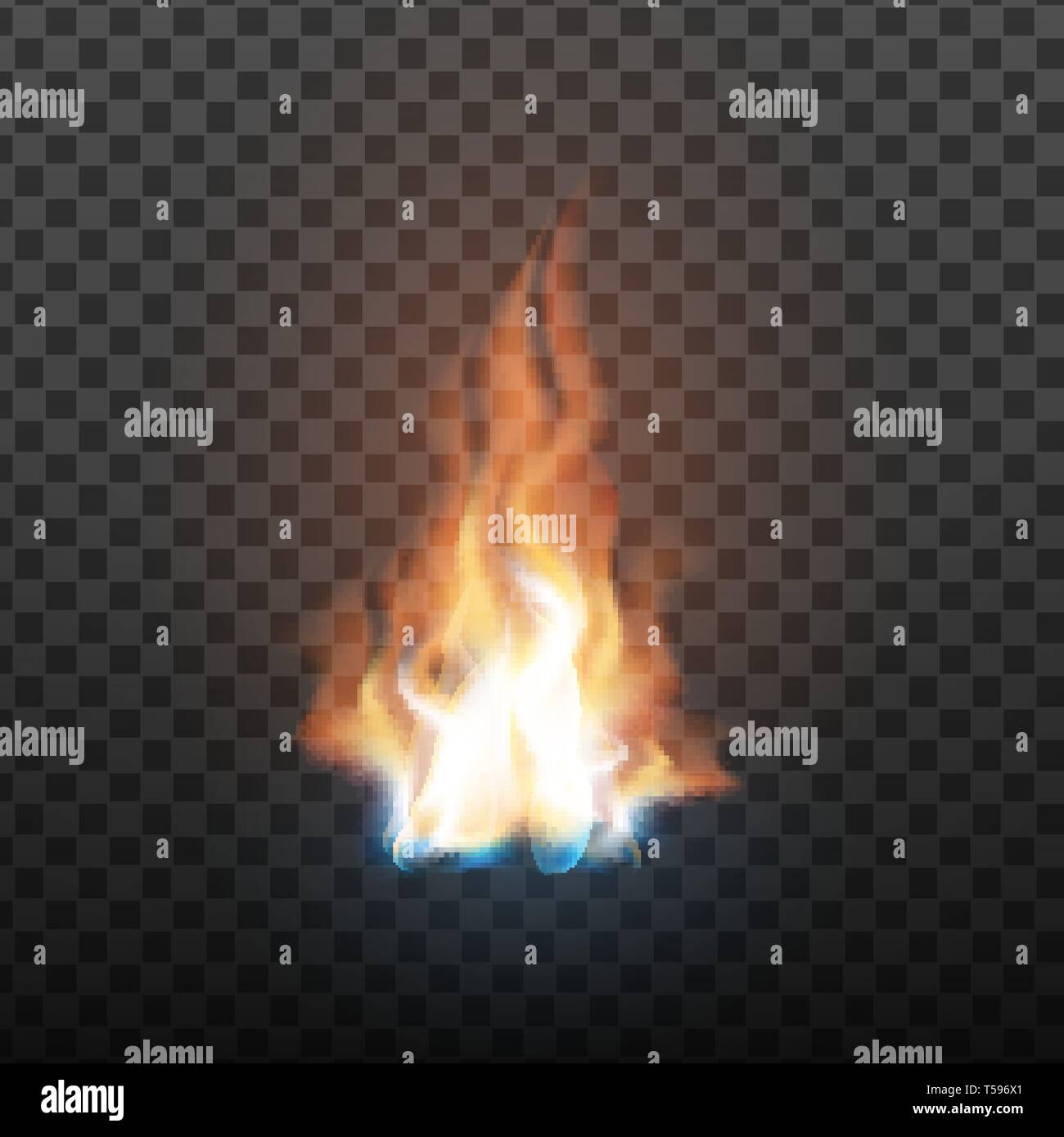 Animation Stage Of Burning Orange Fire Vector Stock Vector Image & Art ...