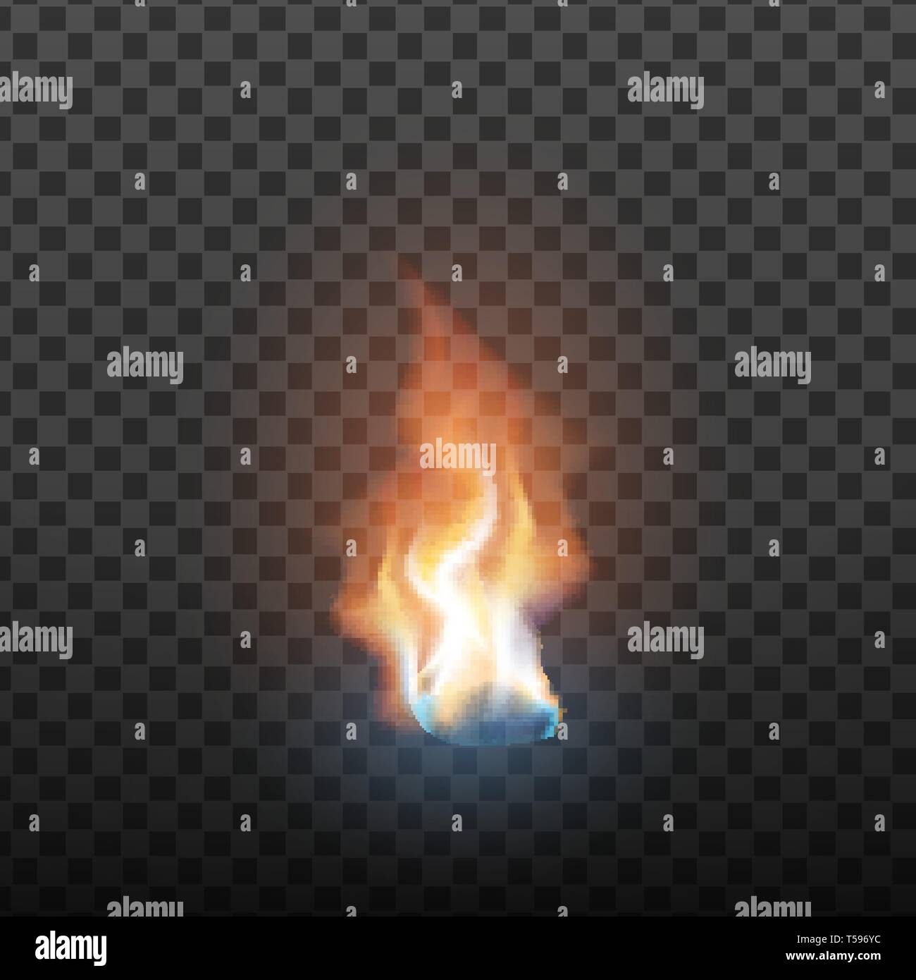 Realistic Design Burning Blaze Element Vector Stock Vector Image & Art ...