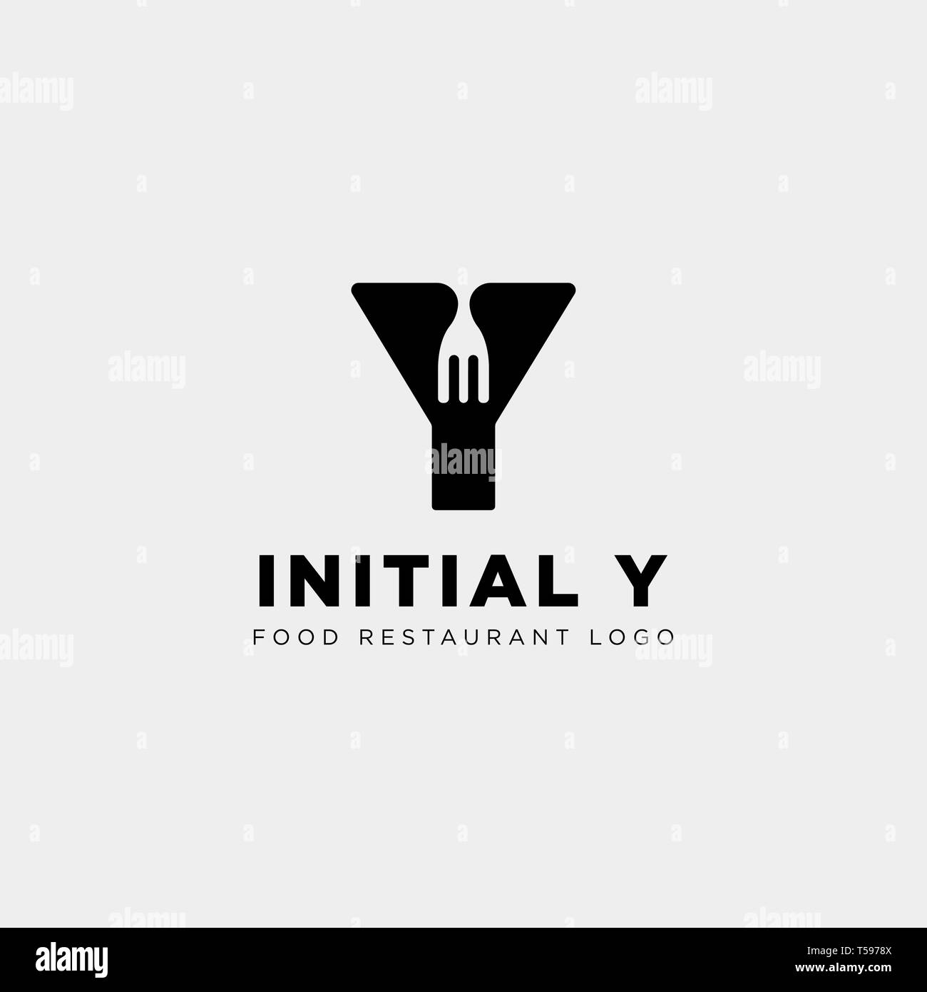 Y food logo hi-res stock photography and images - Alamy