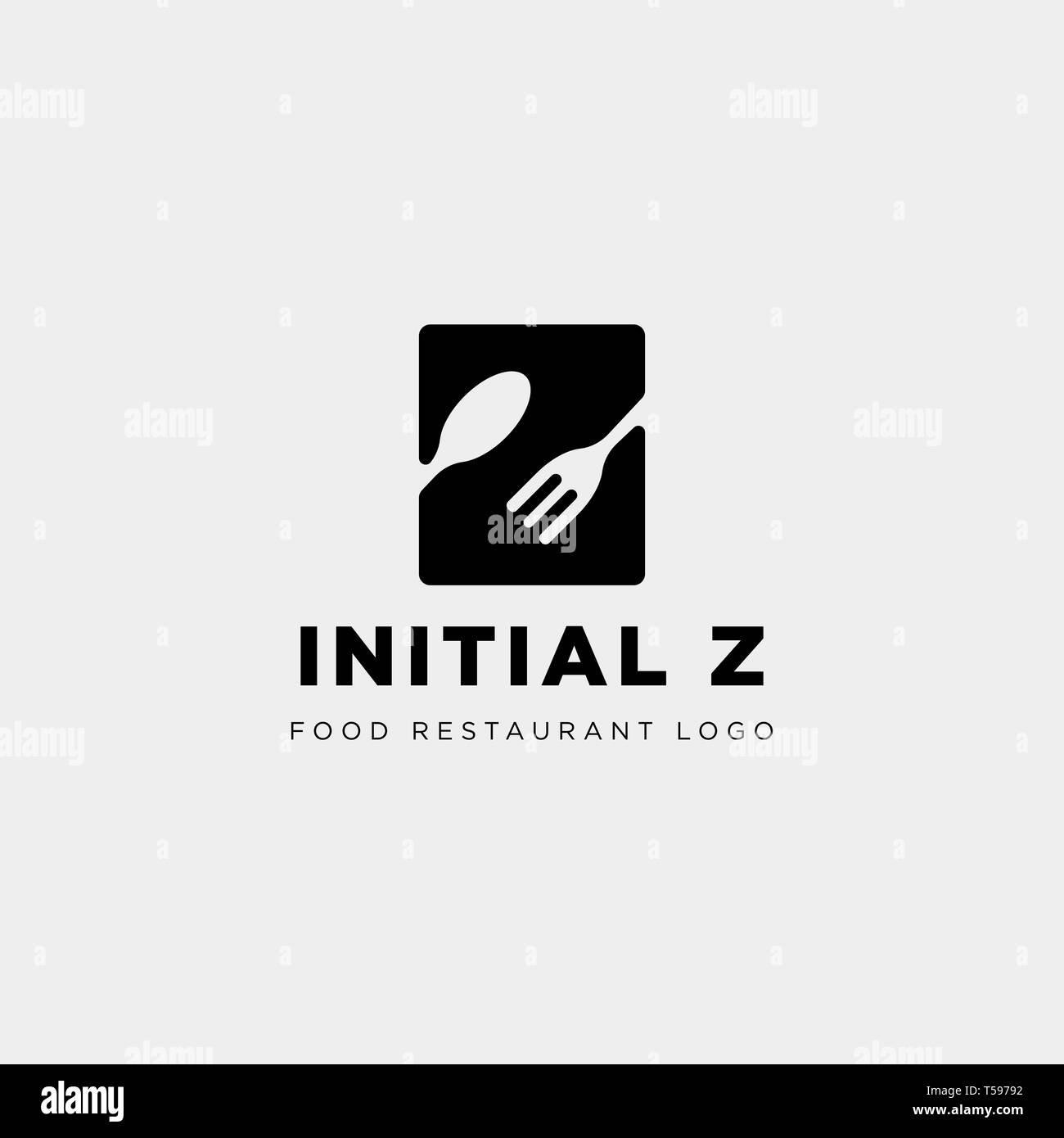initial z food equipment simple logo template vector icon abstract ...