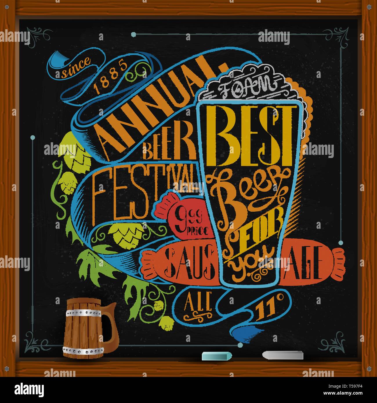Chalkboard pub Stock Vector Images - Alamy