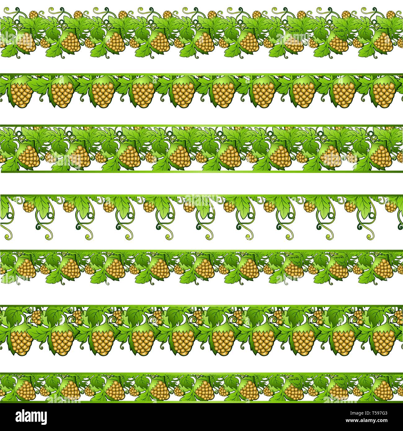 Hop plant border Stock Vector Images - Alamy