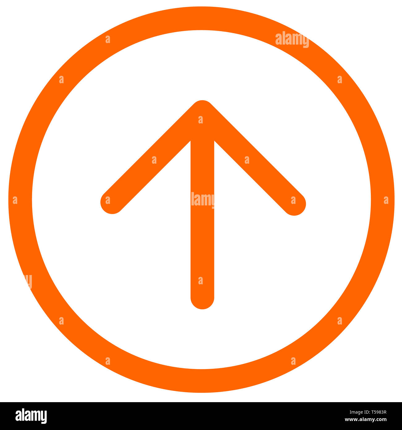 orange Arrow pointing up direction symbol. orange Directional Arrow ...