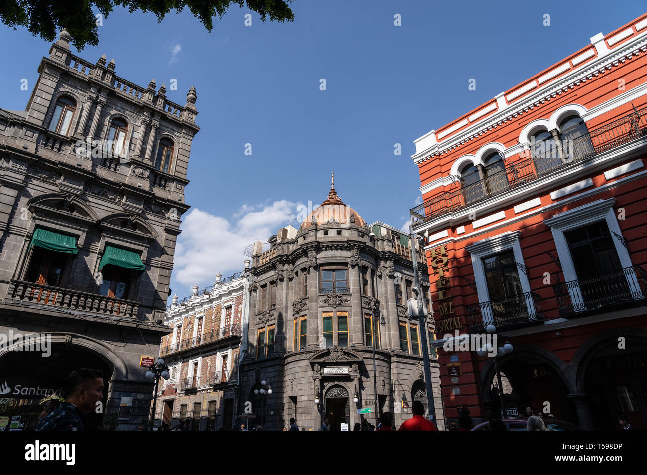 Historical buildings downtown Puebla, Mexico Stock Photo - Alamy