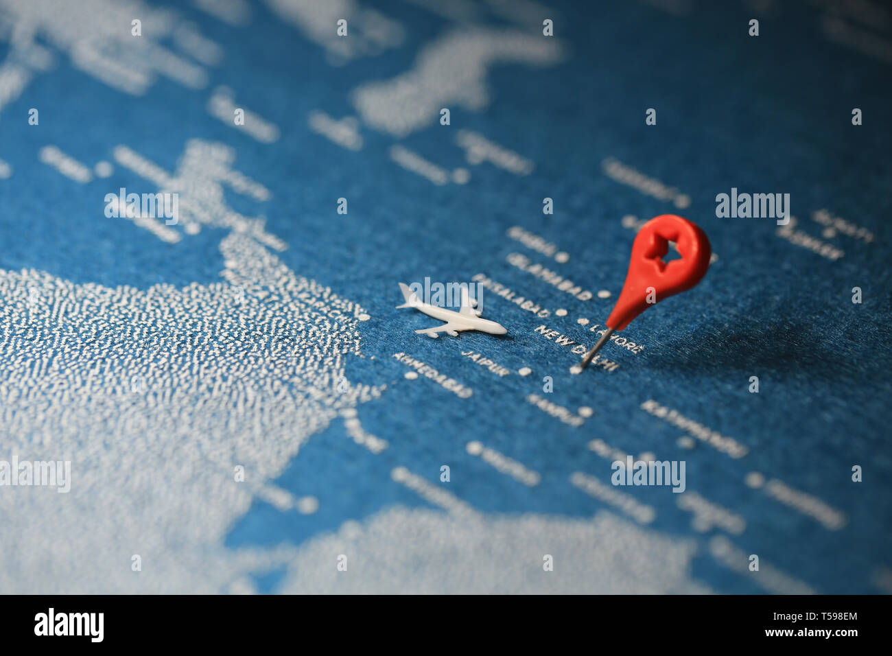 plane on map world wide traveling Stock Photo - Alamy