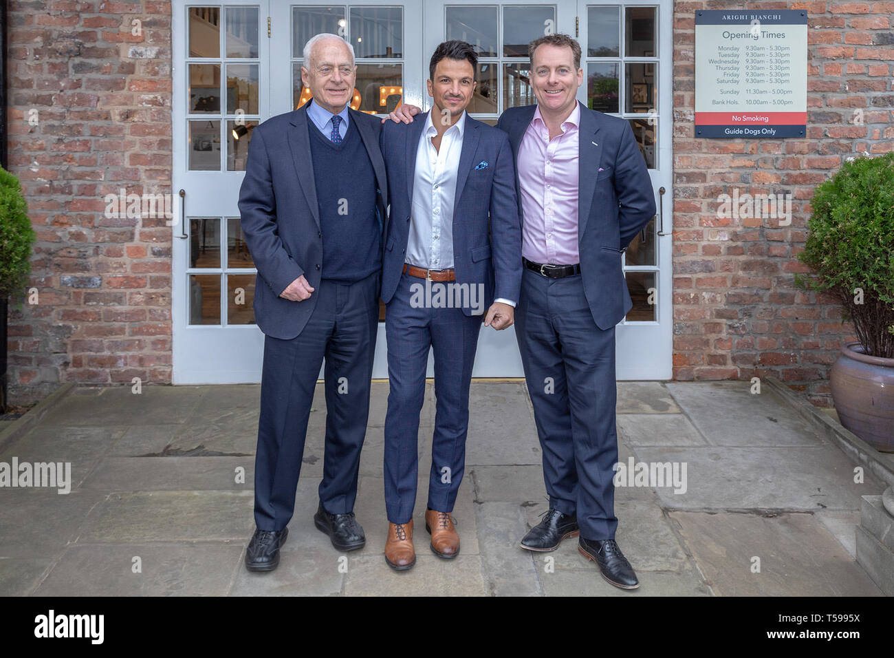 Peter Andre at the Arighi Bianchi store in Macclesfield, Cheshire ...