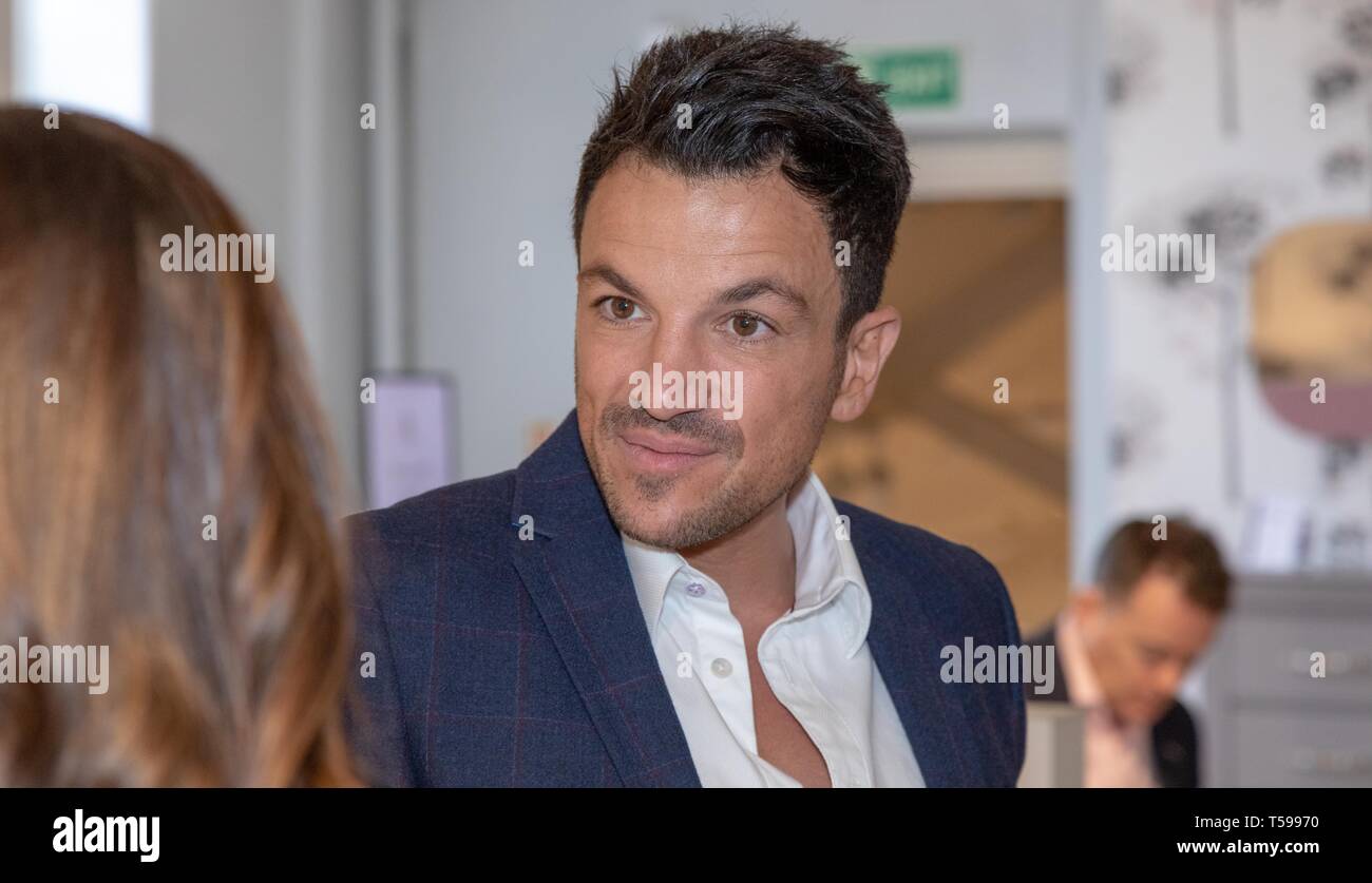 Peter Andre at the Arighi Bianchi store in Macclesfield, Cheshire ...