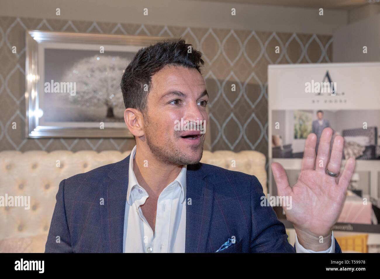 Peter Andre at the Arighi Bianchi store in Macclesfield, Cheshire ...