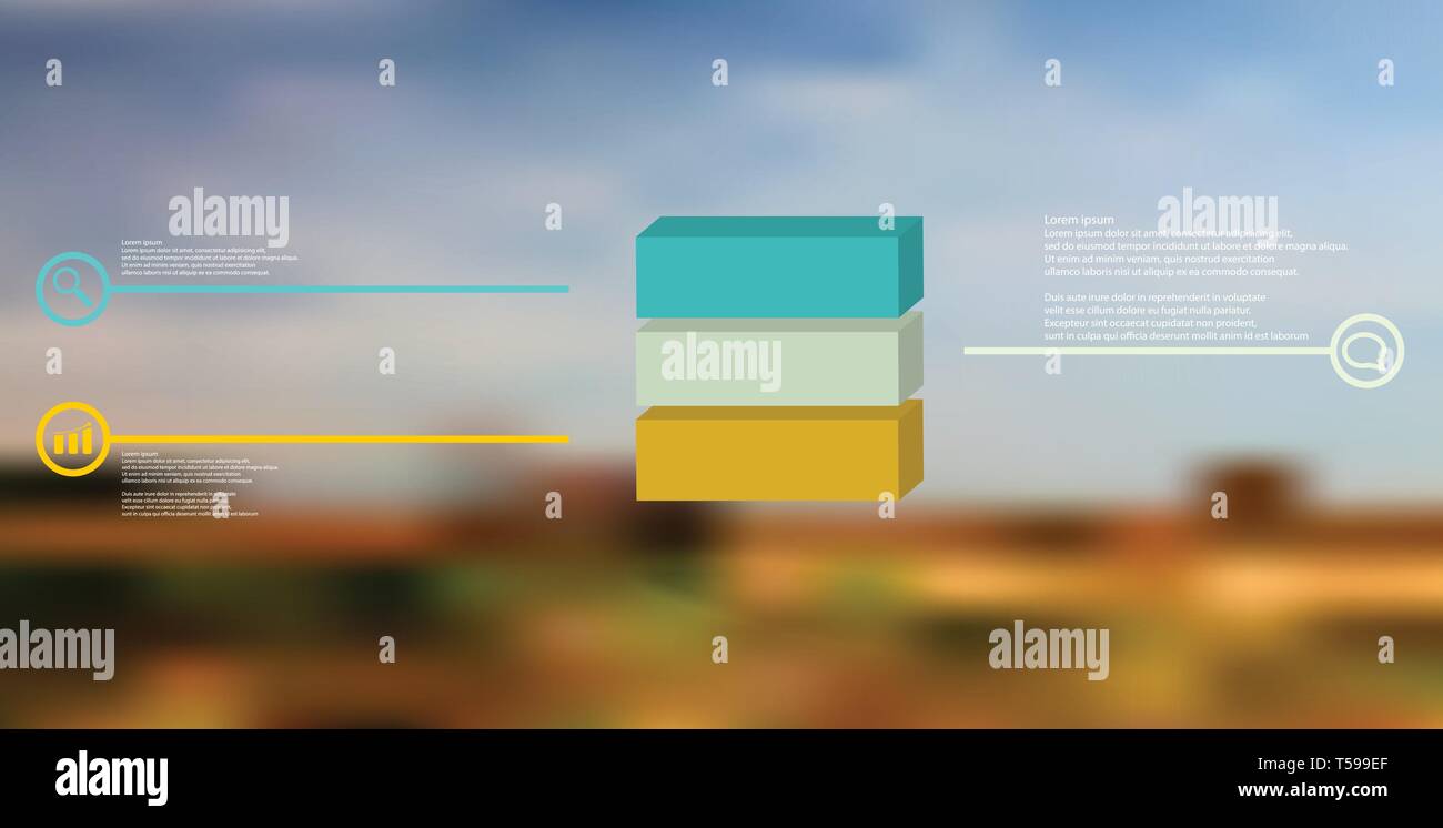 3D illustration infographic template with embossed cube divided to ...
