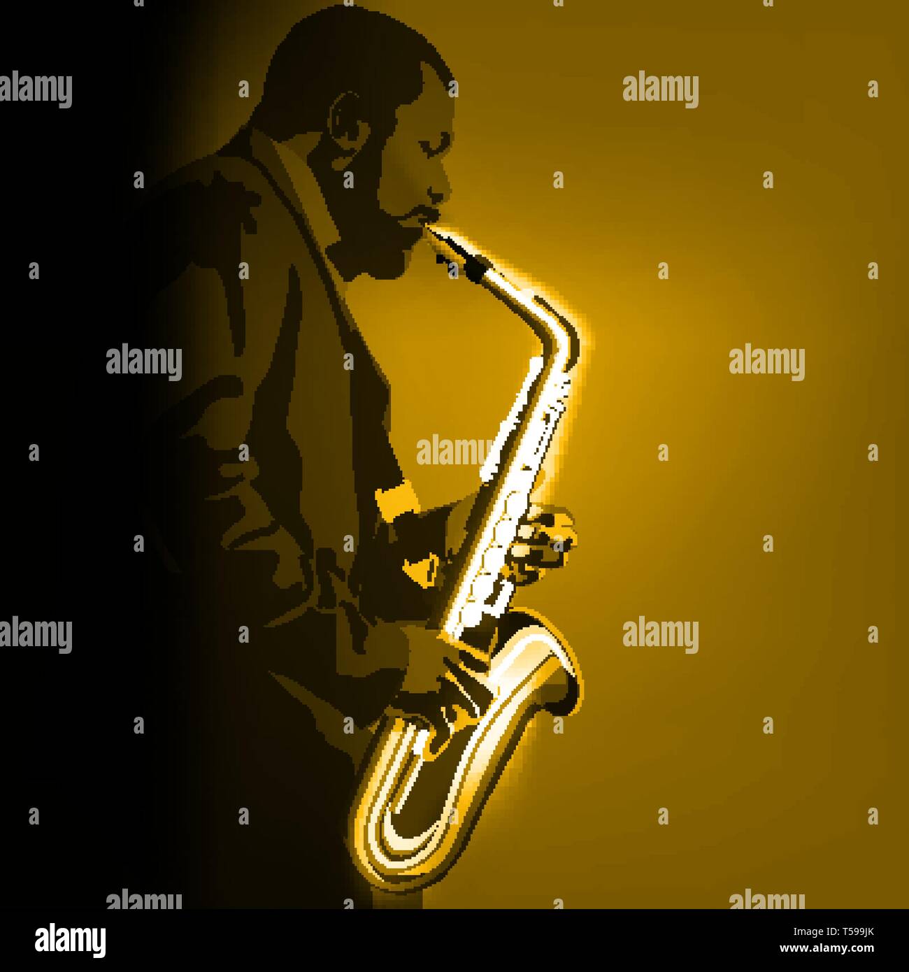 Male sax player Stock Vector Images - Alamy