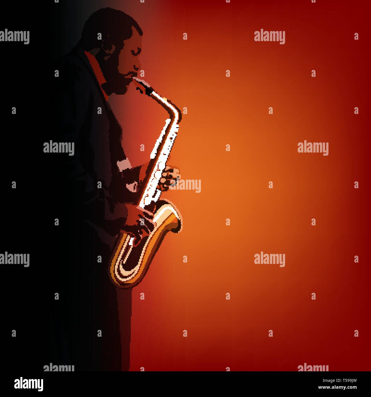 Male sax player Stock Vector Images - Alamy