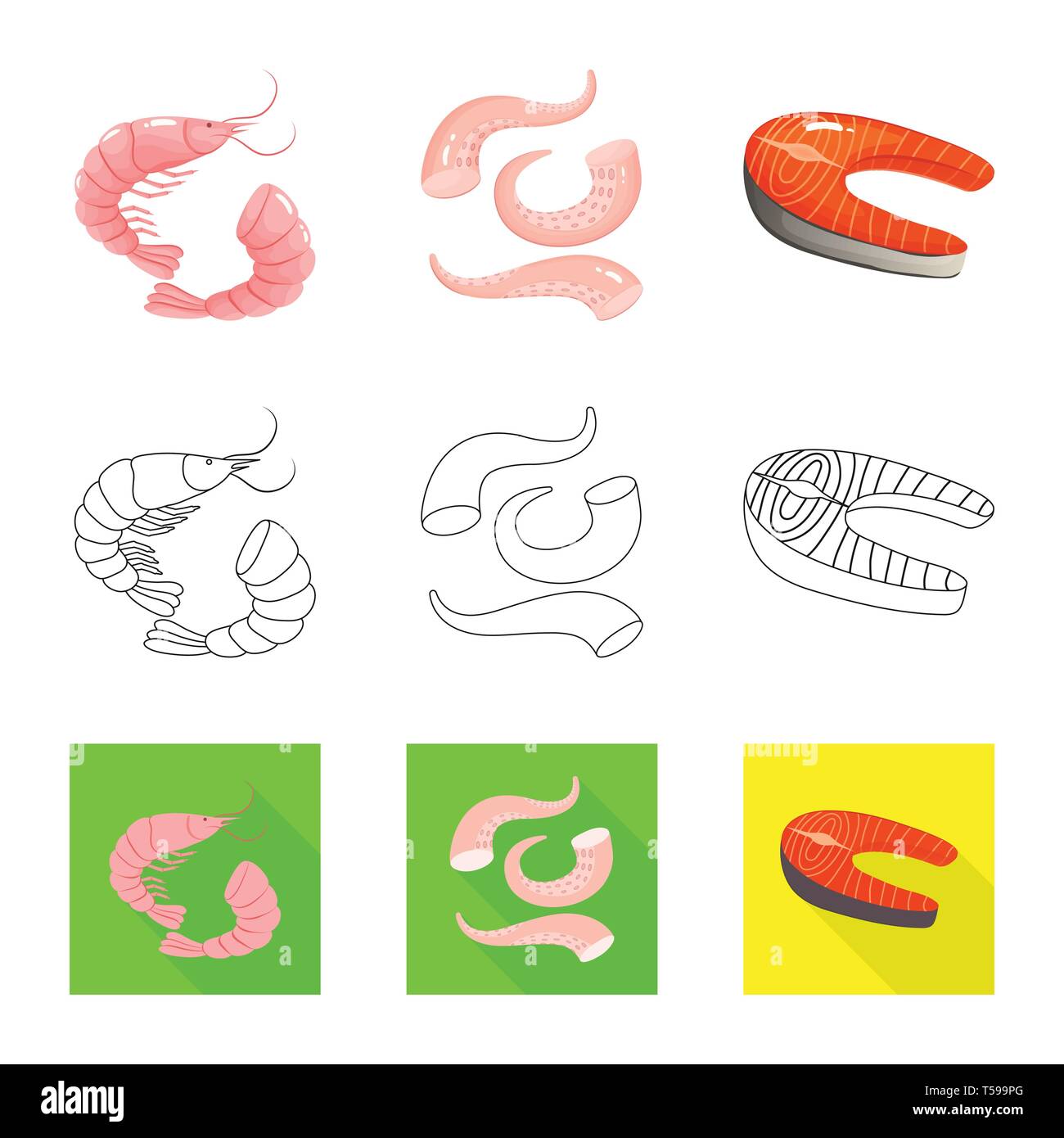 shrimp,octopus,salmon,prawn,squid,fish,cute,tentacle,piece,lobster ...