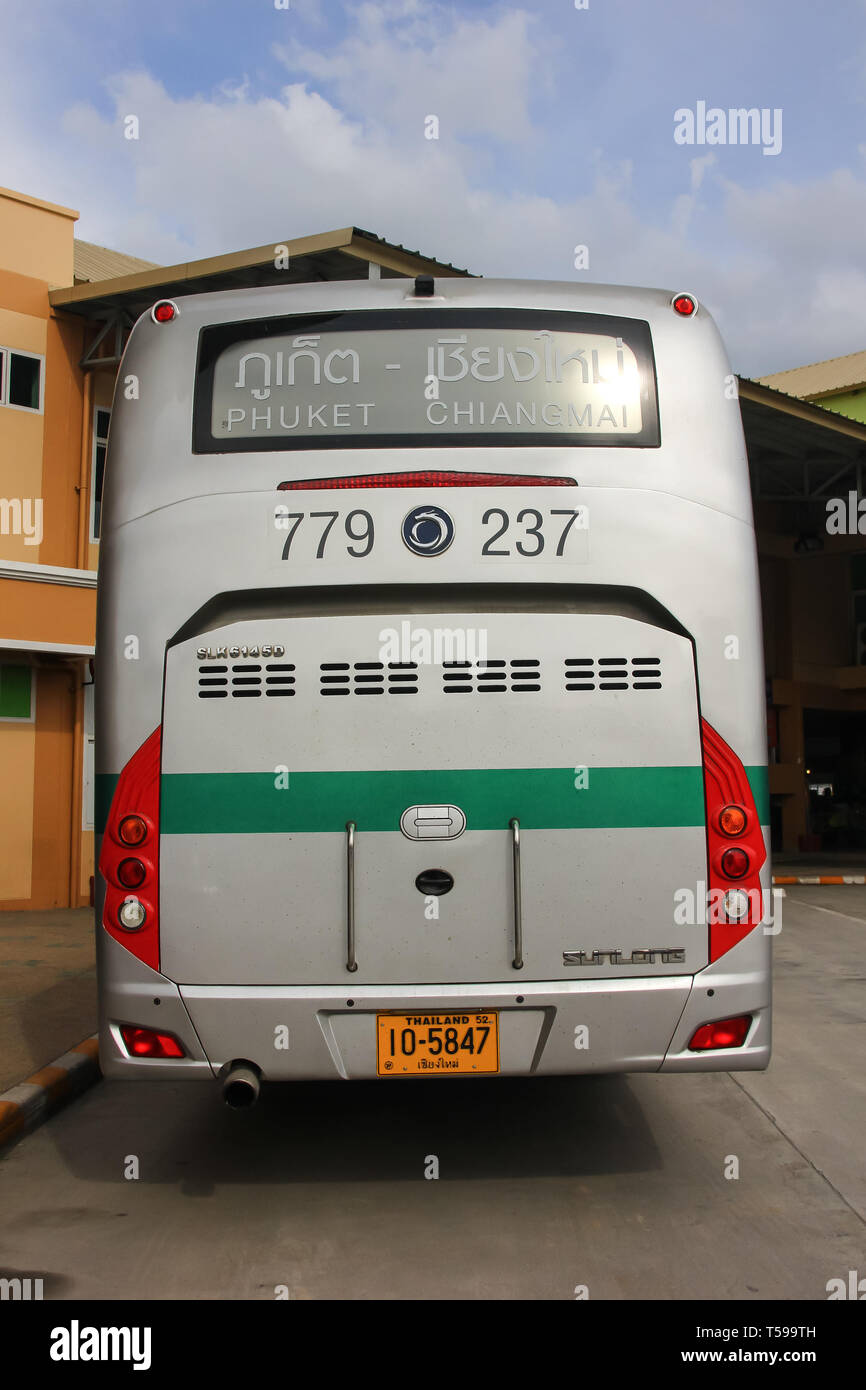 Chiangmai, Thailand - September 19 2012: Sunlong 15 Meter bus of ...