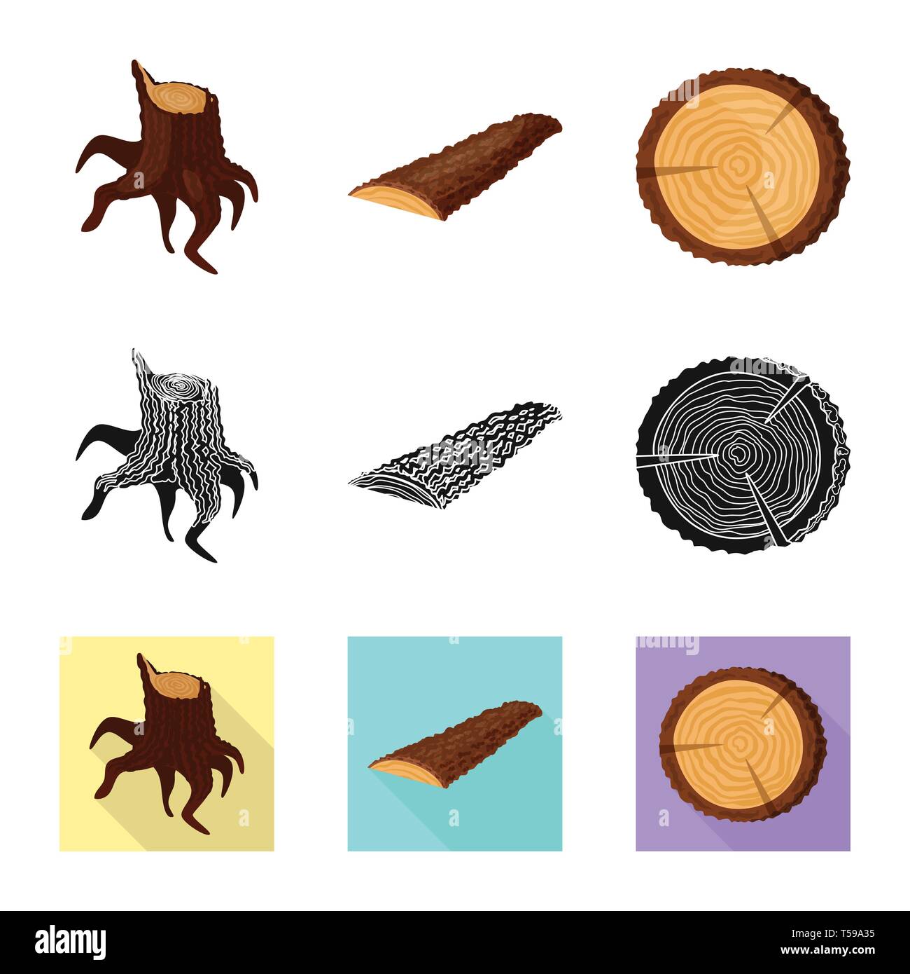 Beech stump Stock Vector Images - Alamy