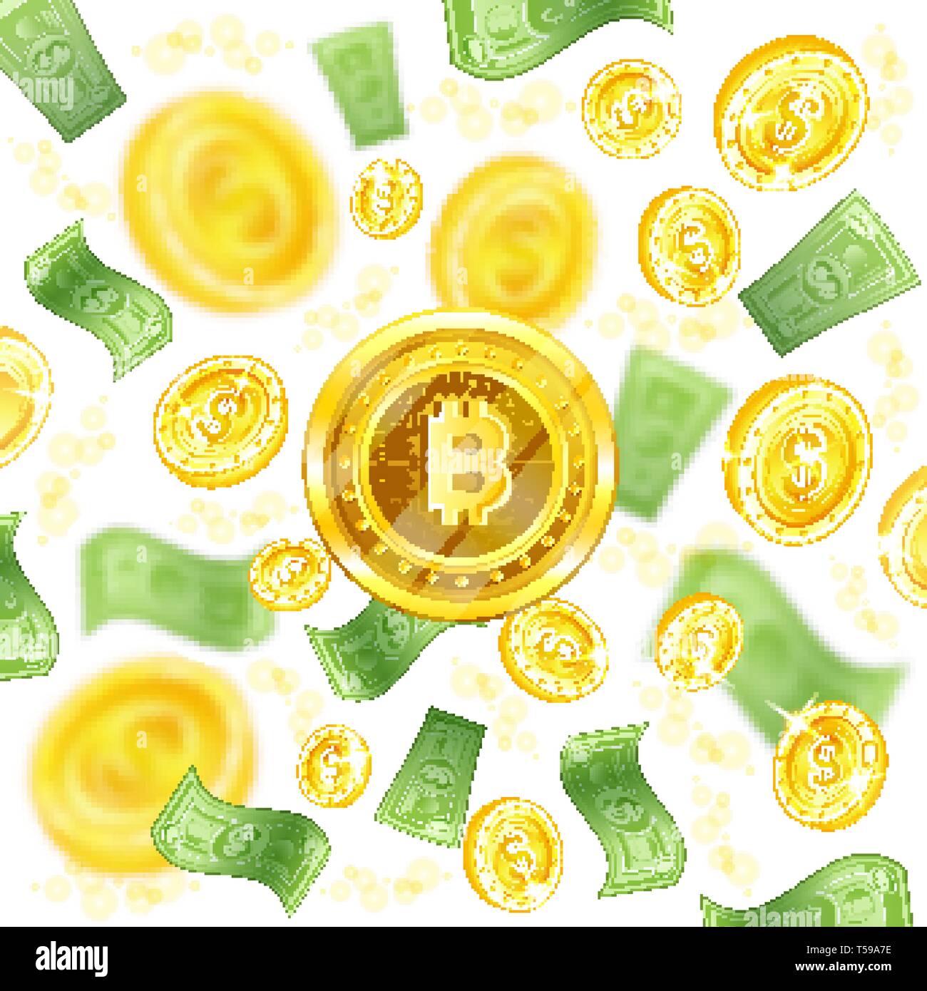 Gold coin glow Stock Vector Images - Alamy
