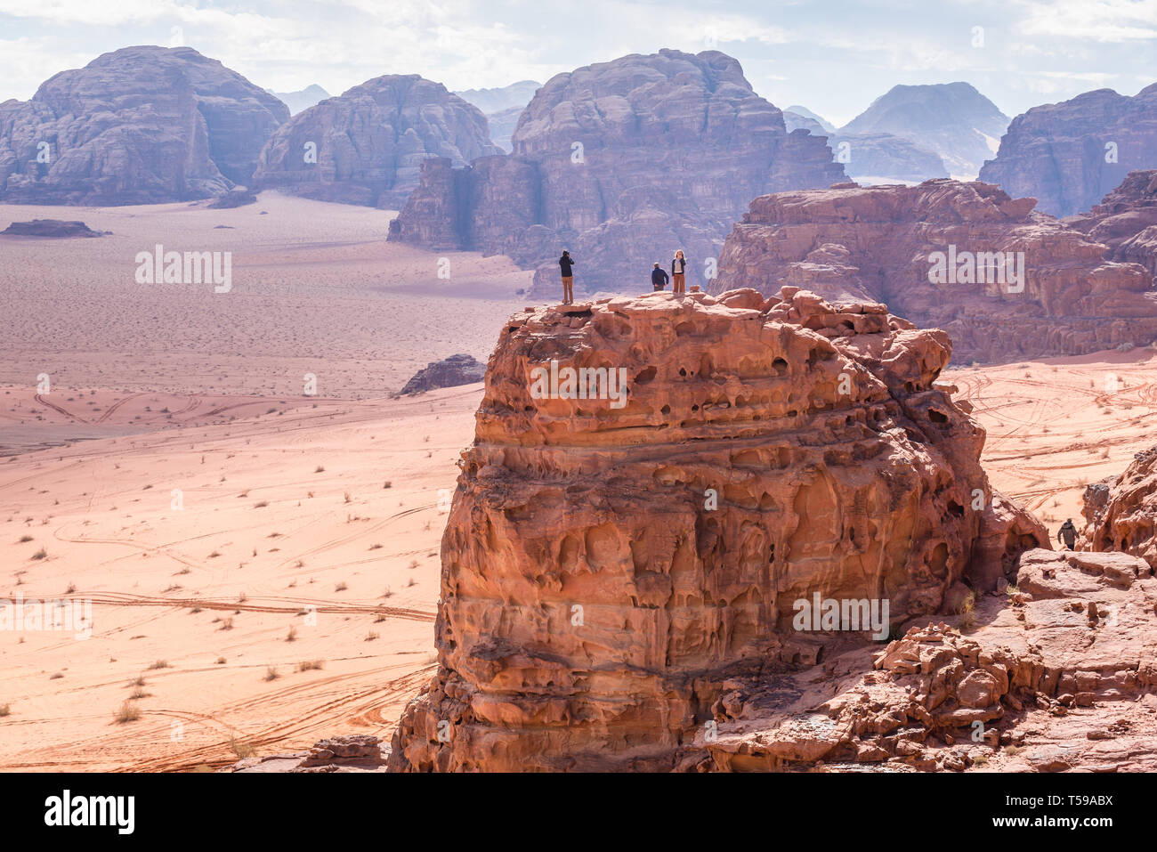 Rock next to Lawrence House in Wadi Rum valley also called Valley of ...
