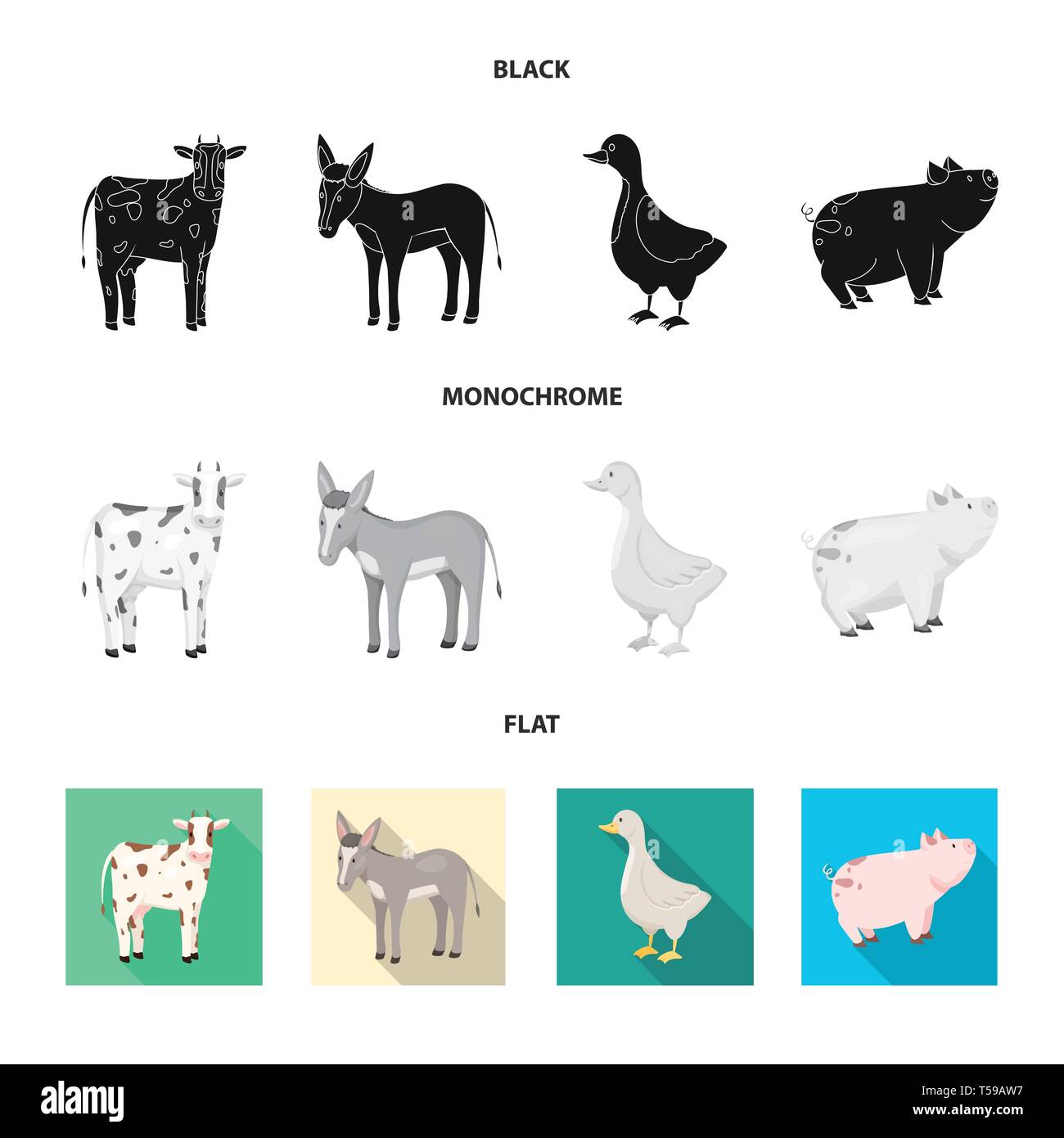 Vector illustration of breeding and kitchen icon. Collection of ...