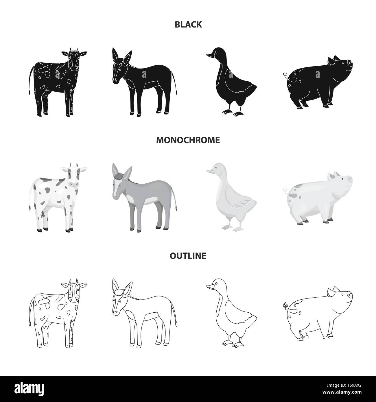 Vector design of breeding and kitchen sign. Collection of breeding and ...
