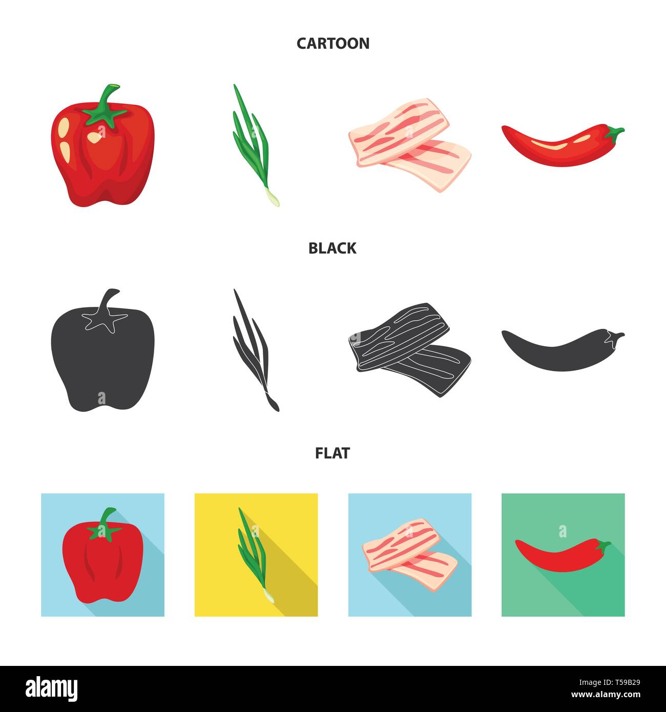 Vector illustration of taste and product symbol. Collection of taste ...