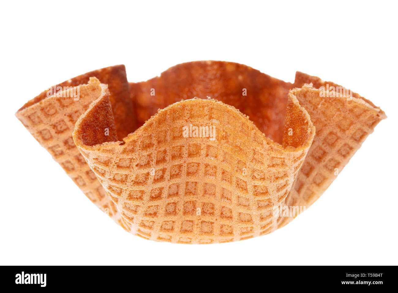 Golden waffle ice cream cone hi-res stock photography and images - Alamy