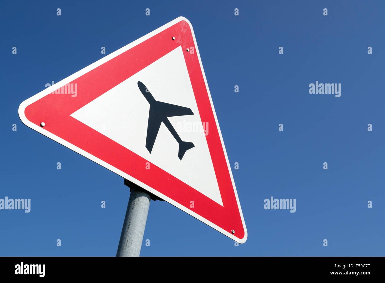 Flying warning sign hi-res stock photography and images - Alamy