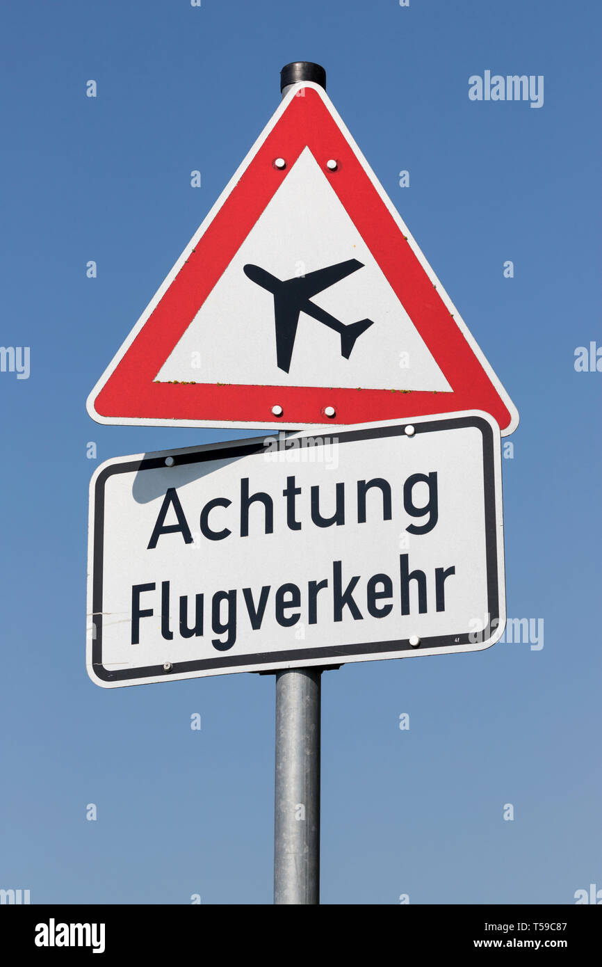 Flying warning sign hi-res stock photography and images - Alamy