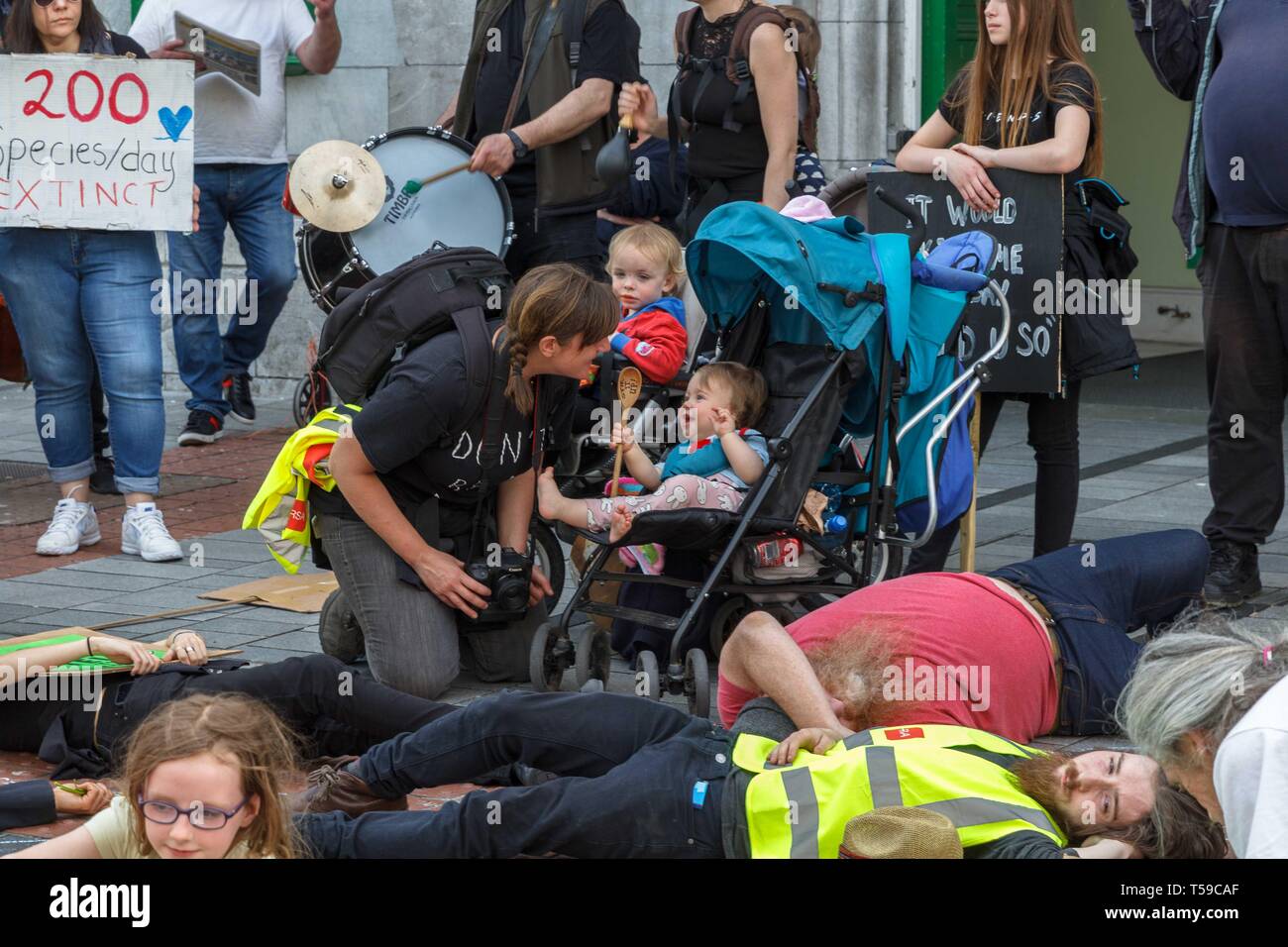 Cork, Ireland, 20th April, 2019. Extinction Rebellion Protest, Cork ...