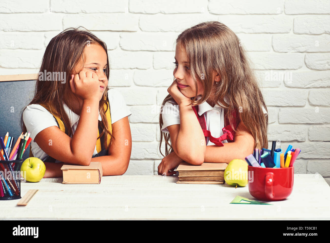 Classmates Educate Friend Knowledge Lesson Concept Stock Photo - Alamy