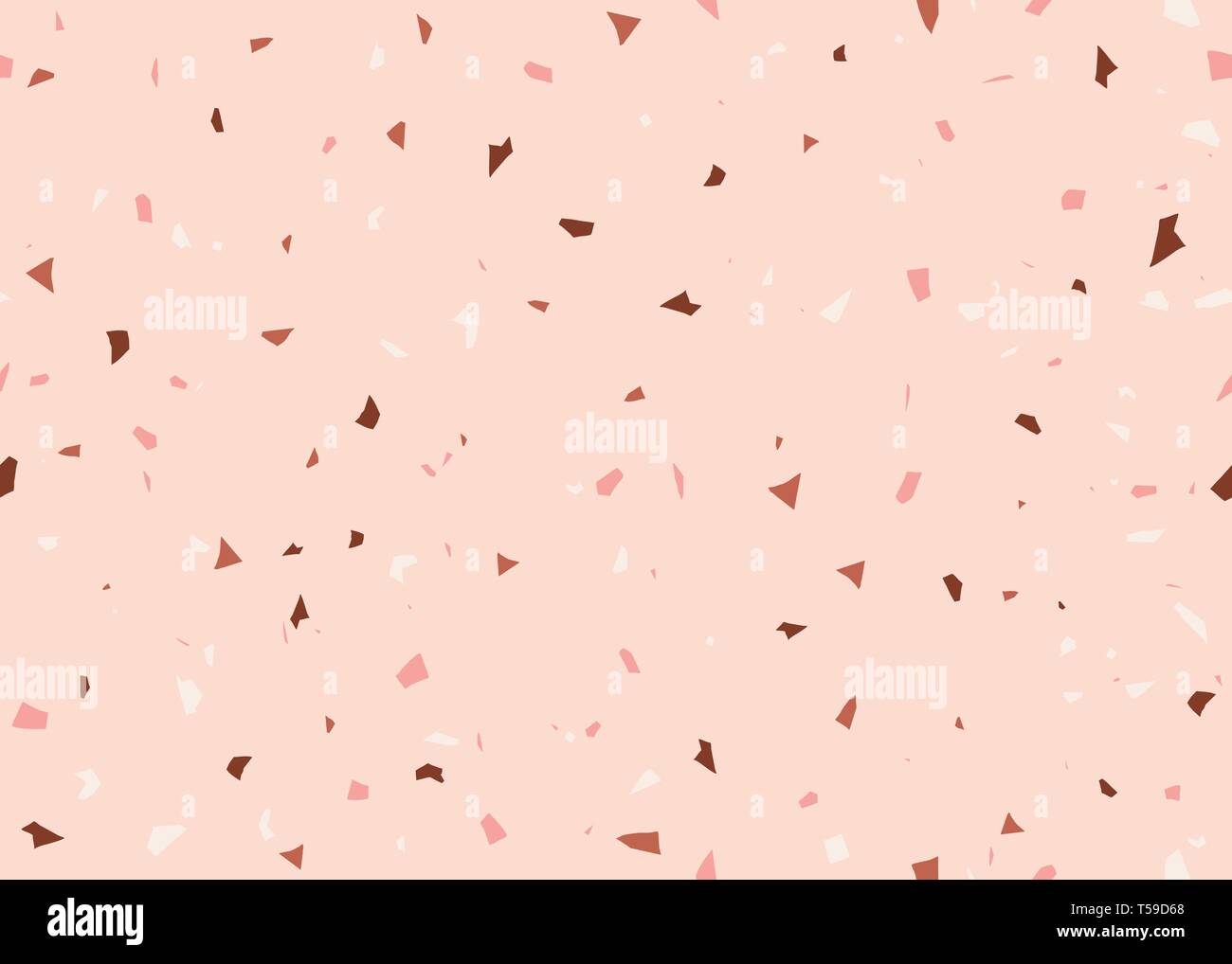 Seamless repeating terrazzo pattern in light pink, cream, orange and ...