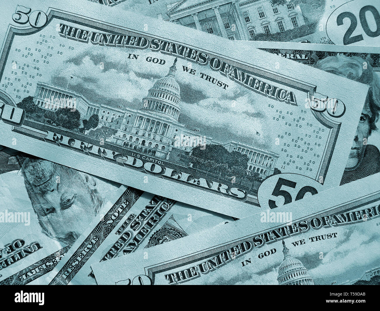 blue abstract money background from new dollars usa Stock Photo - Alamy