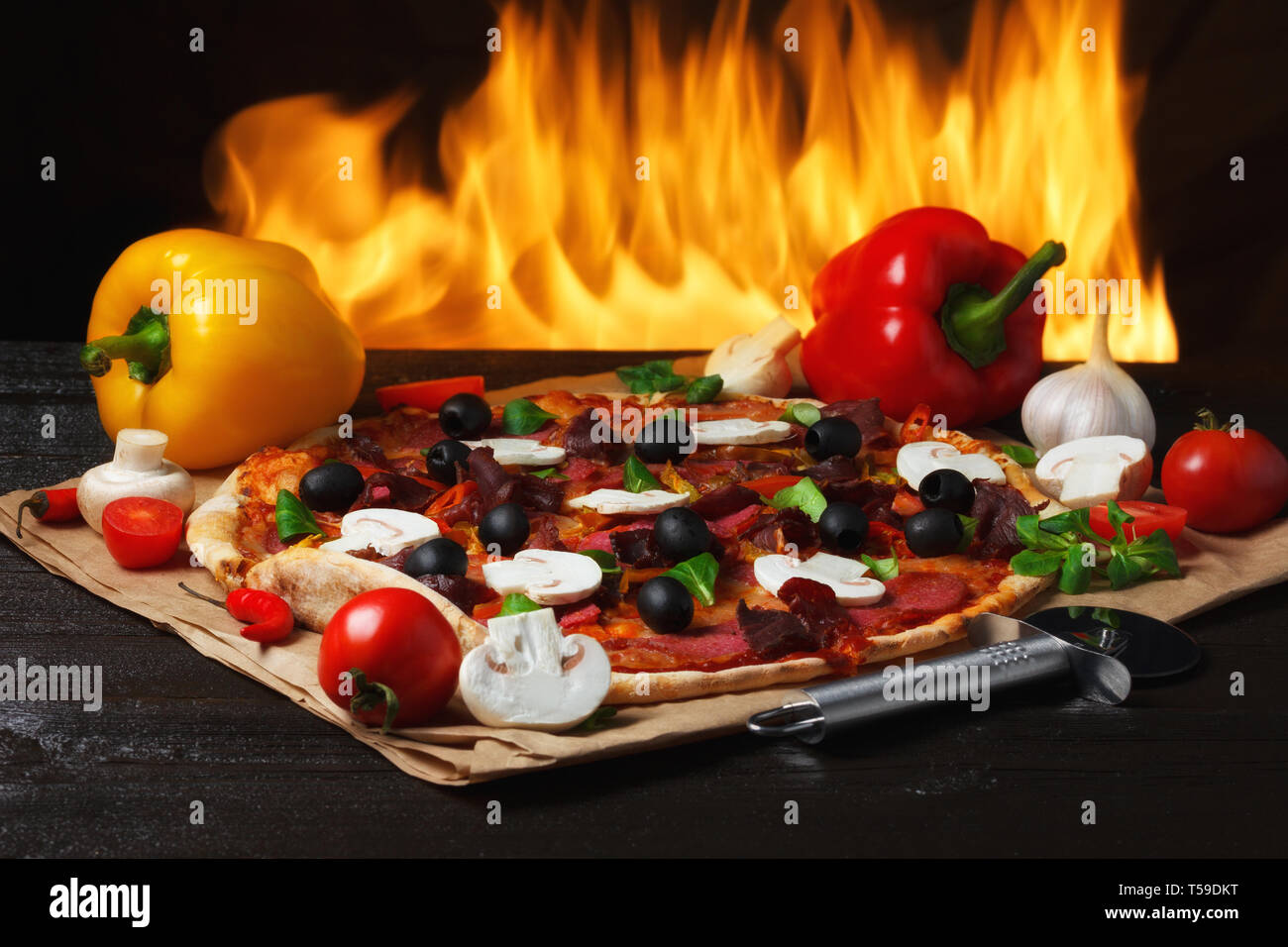 Pepper flame pepperoni hi-res stock photography and images - Alamy