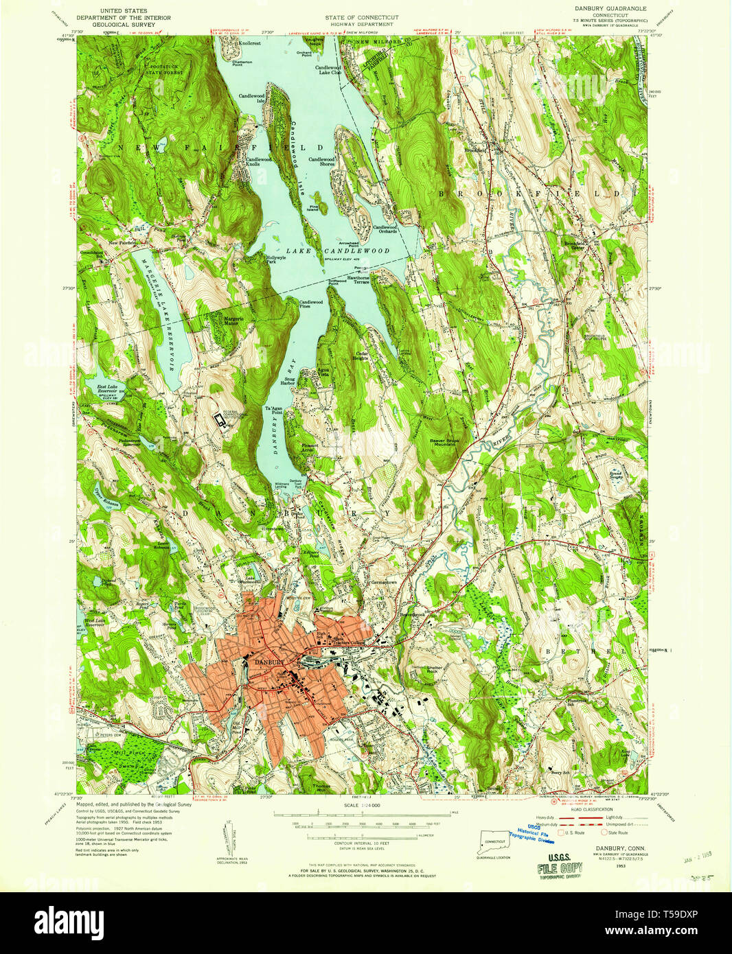 Danbury map hi-res stock photography and images - Alamy