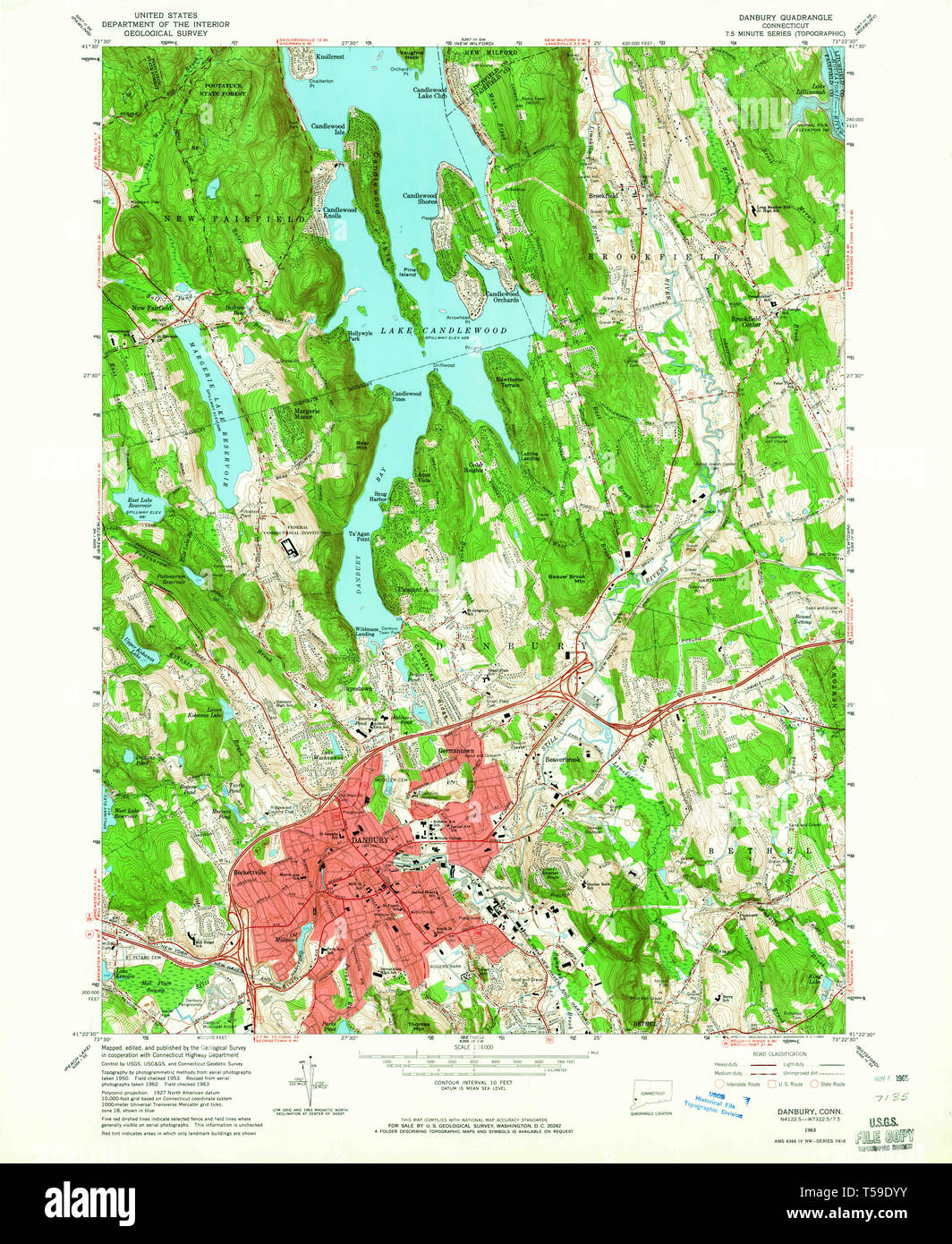 Danbury map hi-res stock photography and images - Alamy