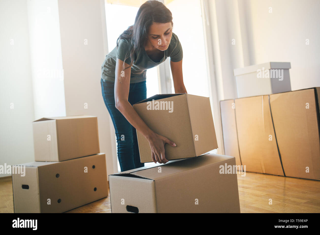 Dropping boxes hi-res stock photography and images - Alamy