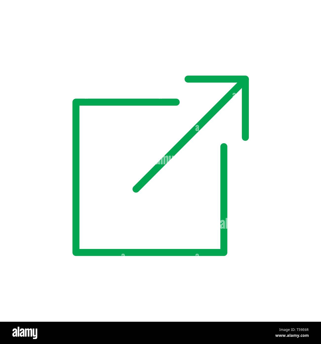 External Link Icon - box and arrow - UI or UX icon Stock Vector Image ...