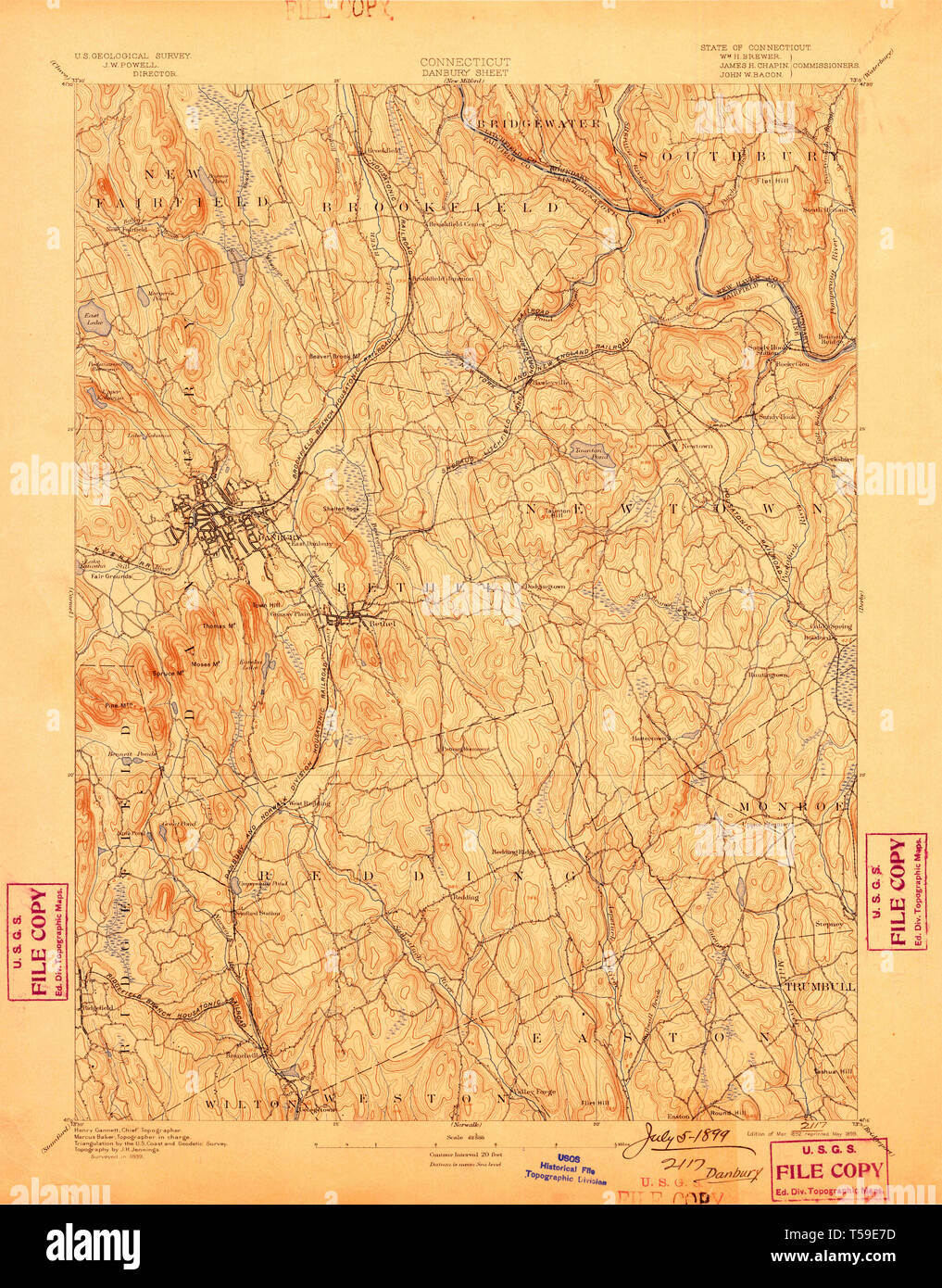 Danbury map hi-res stock photography and images - Alamy
