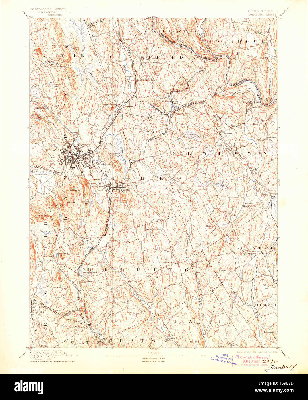 Danbury map hi-res stock photography and images - Alamy