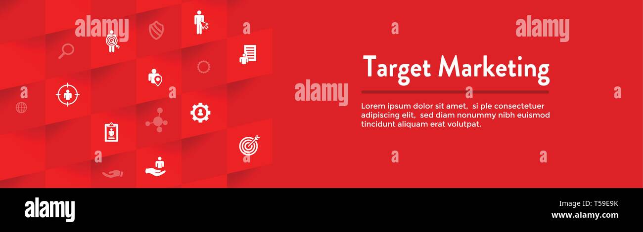 Target Marketing Icon Set - Web Header Banner Stock Vector Image & Art ...