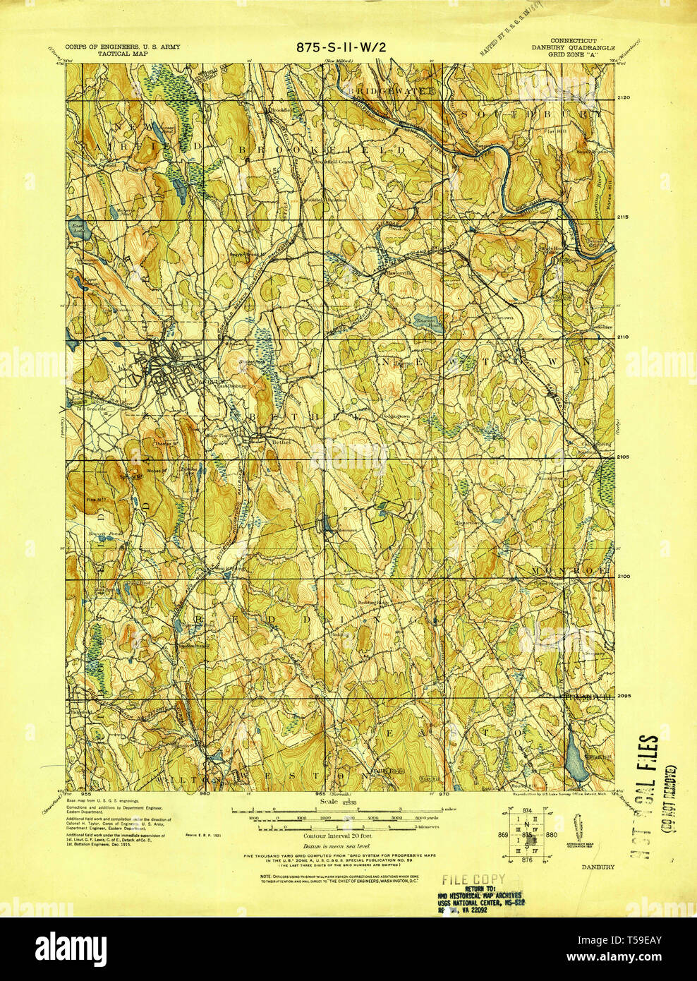 Danbury map hi-res stock photography and images - Alamy