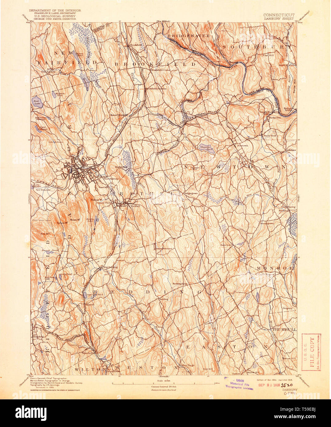 Danbury map hi-res stock photography and images - Alamy