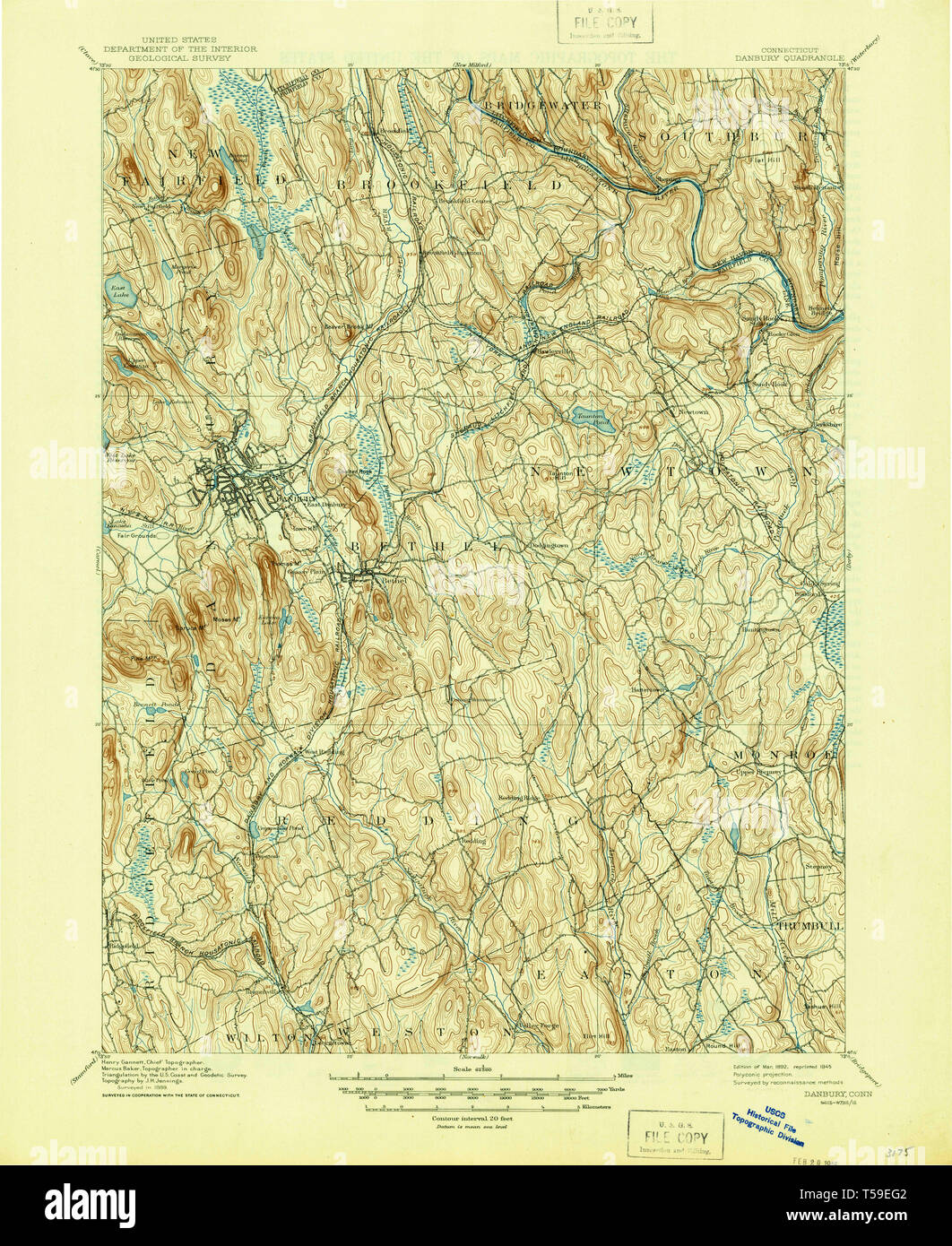Danbury map hi-res stock photography and images - Alamy