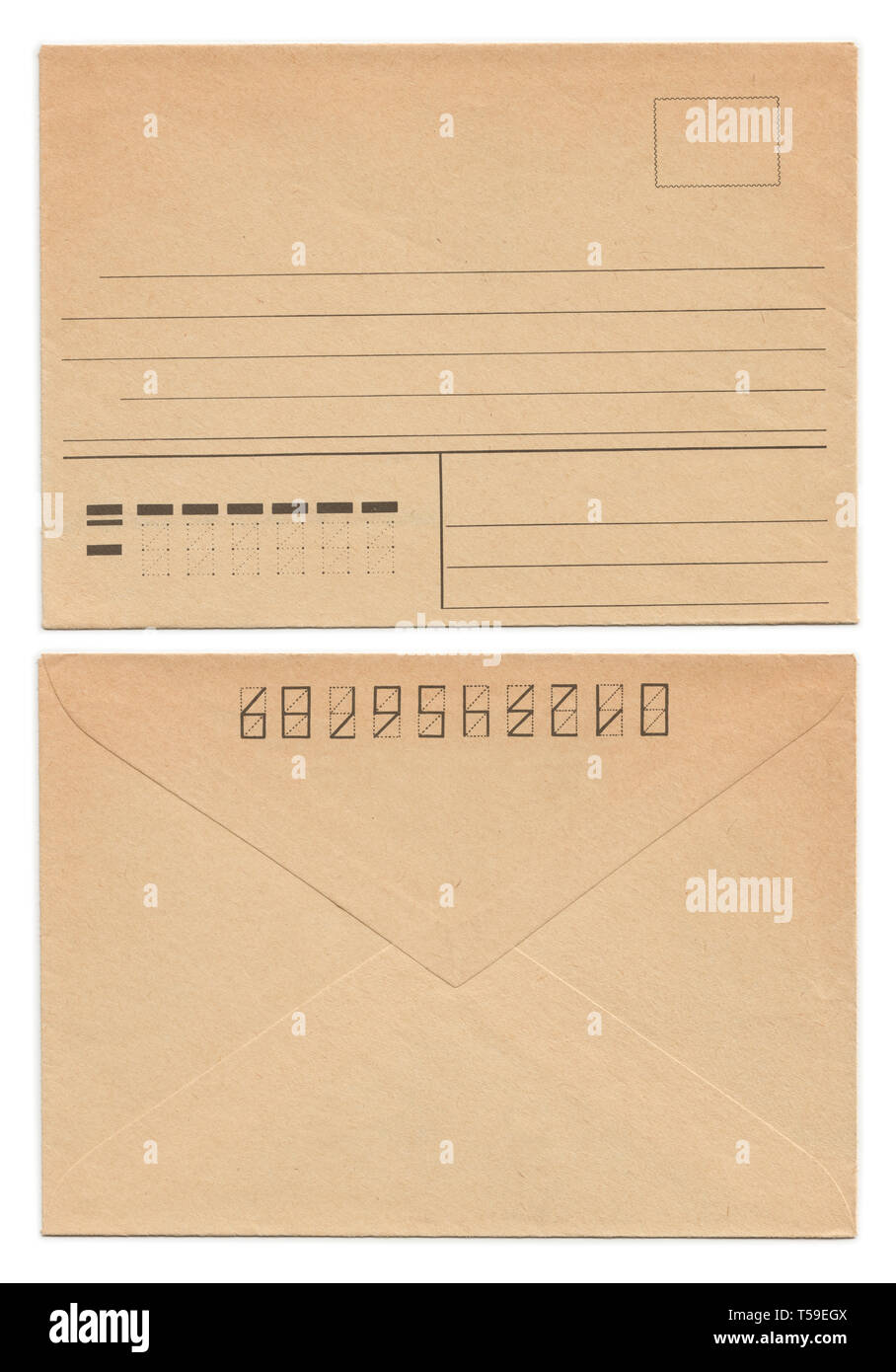 Open envelope white front hi-res stock photography and images - Alamy