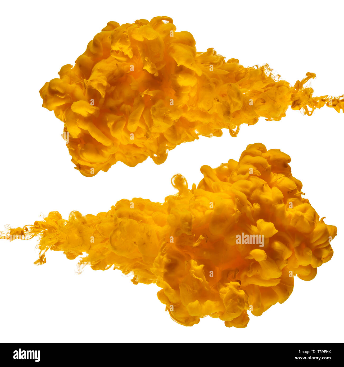 Colorful ink splashes in water Cut Out Stock Images & Pictures - Alamy