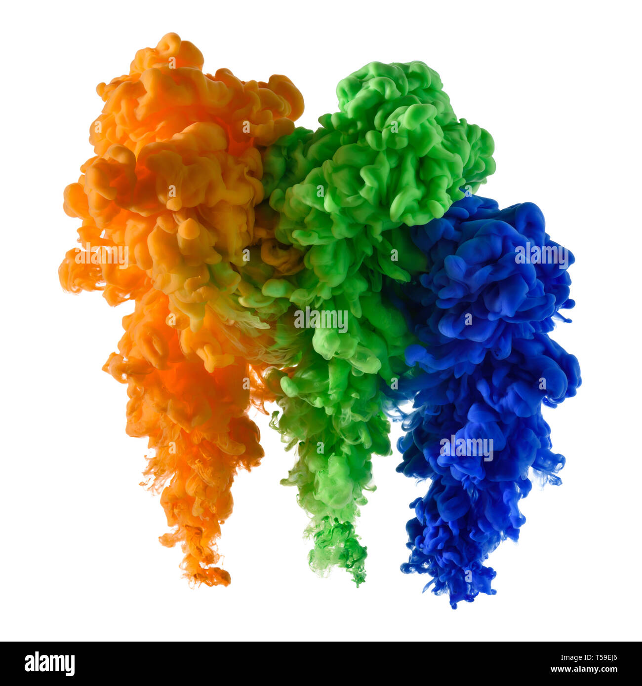 Splashes yellow green paint in Cut Out Stock Images & Pictures - Alamy