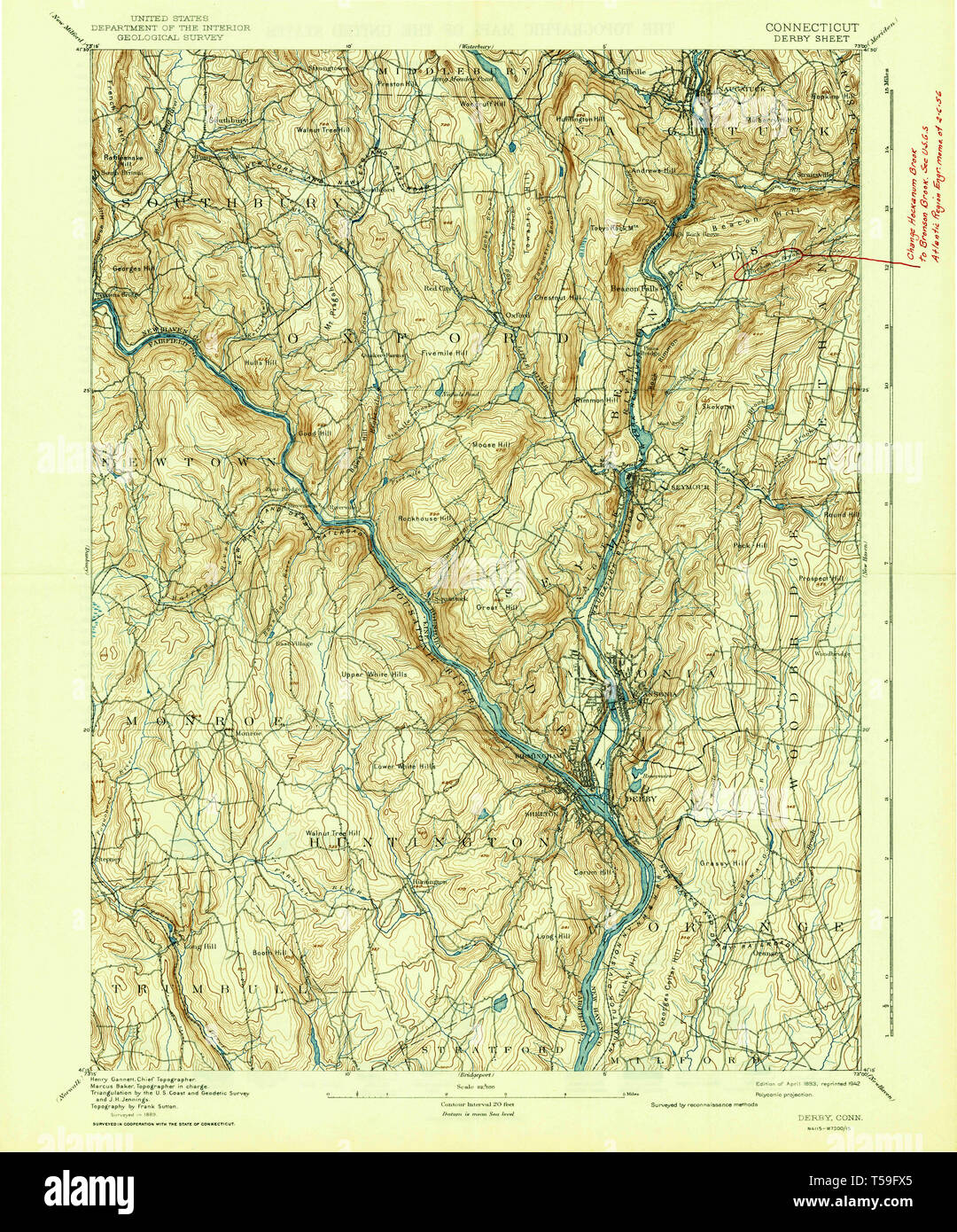 Derby connecticut map hi-res stock photography and images - Alamy