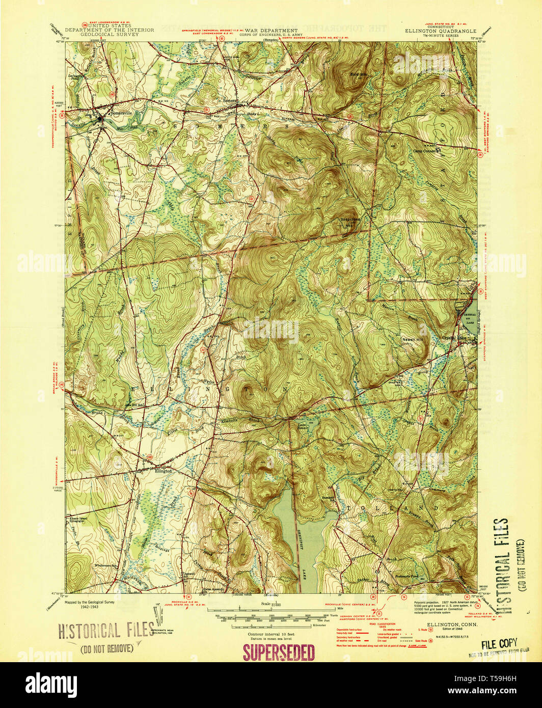 Ellington map hi-res stock photography and images - Alamy