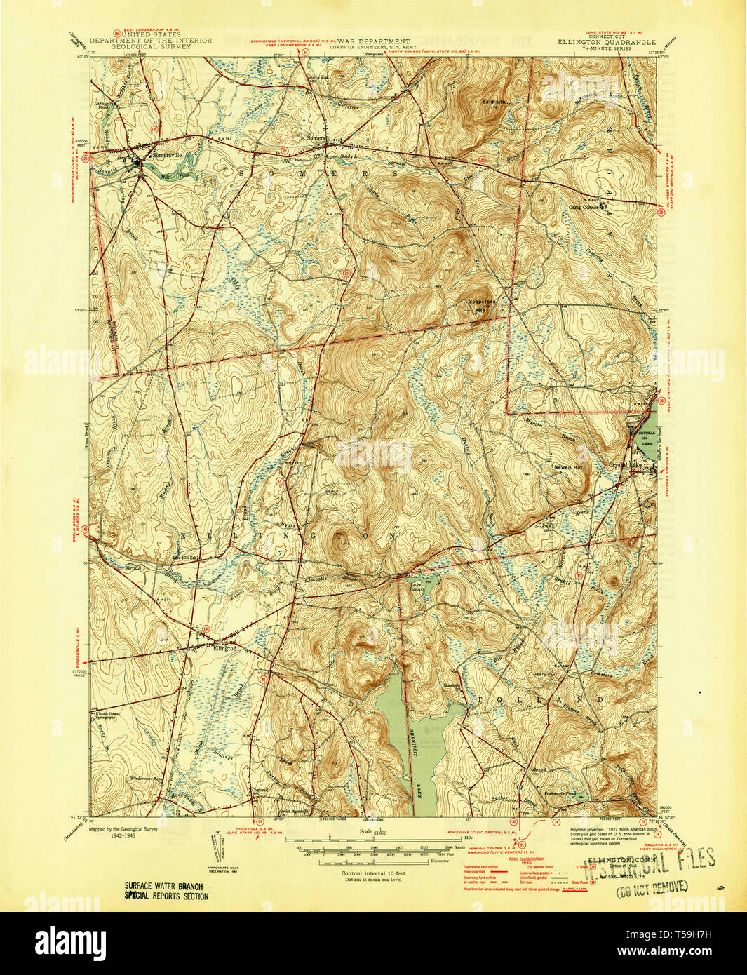 Ellington map hi-res stock photography and images - Alamy