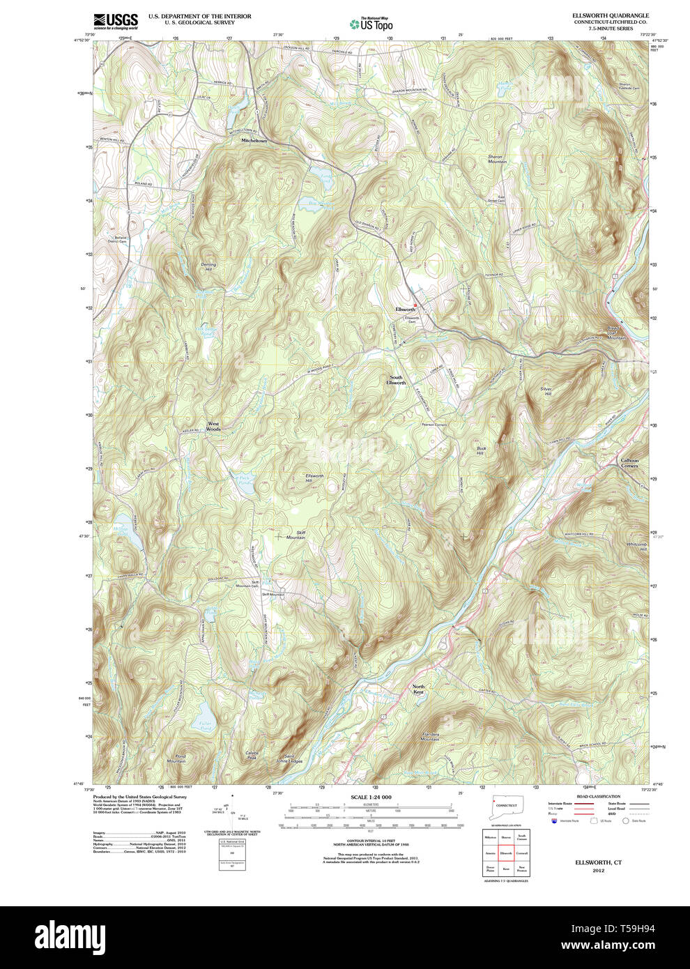 Map of ellsworth Cut Out Stock Images & Pictures - Alamy