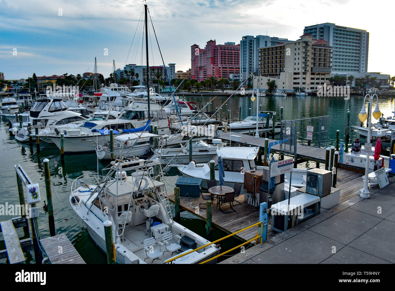 Clearwater Beach, Florida. January 25, 2019. Aerial view of Clearwater ...