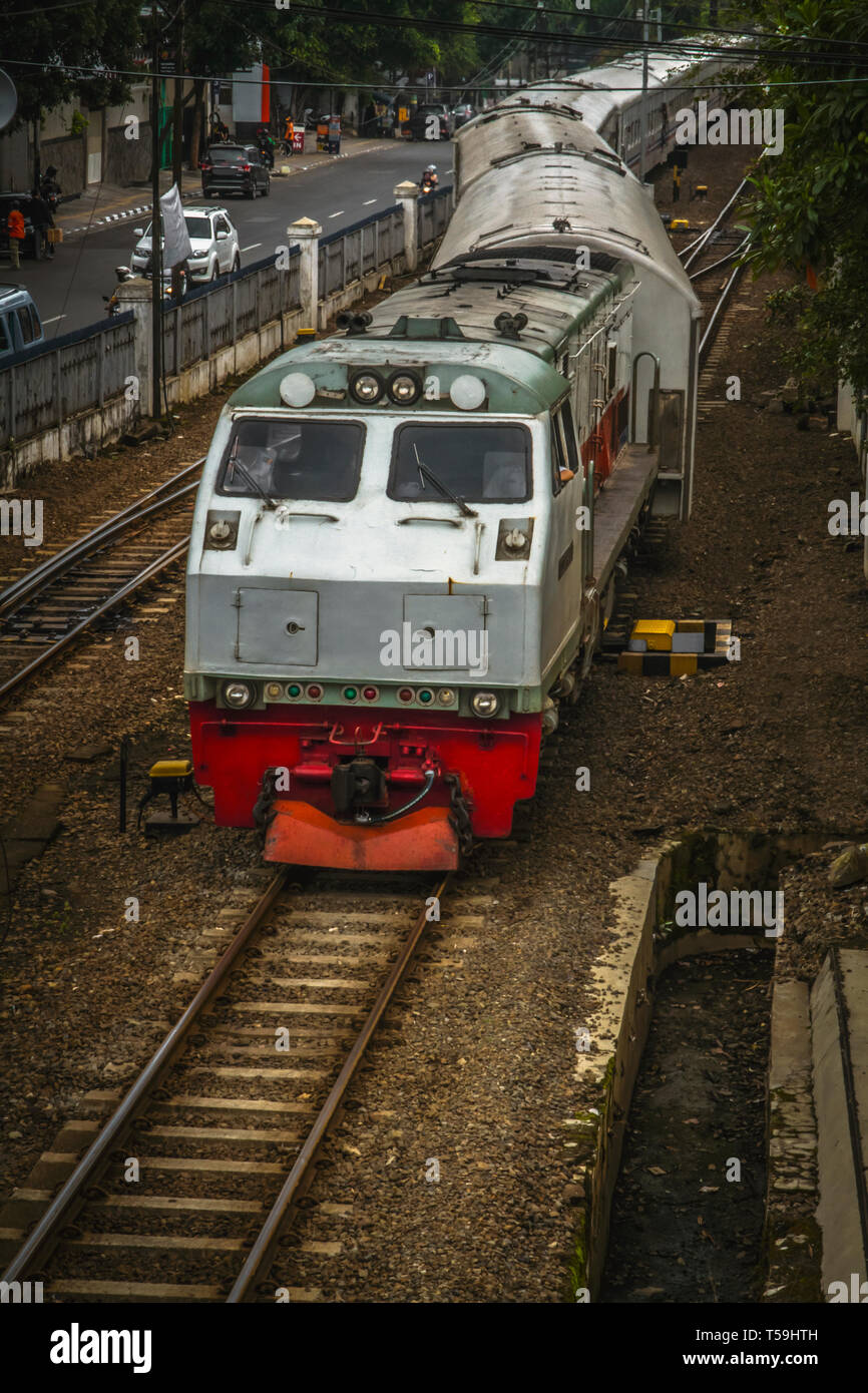 Passenger train close-up picture Stock Photo - Alamy